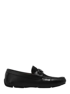 FERRAGAMO Loafers With Logo Detail - Black