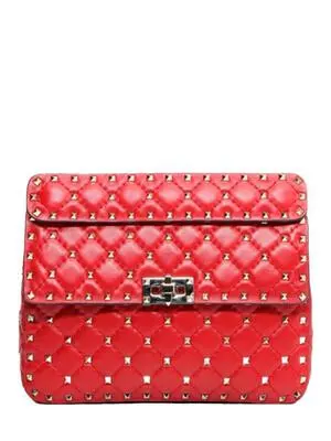 Valentino Garavani Medium Nappa Rockstud Spike Bag - Red
