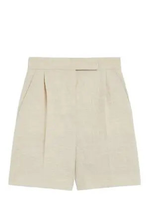 Max Mara Max Mara Abisso Pleated Shorts Beige