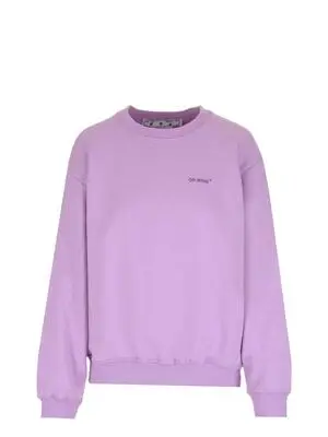 Off-White Diag-stripe Print Sweatshirt - Purple