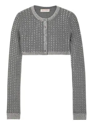 VALENTINO Valentino Embellished Wool Cardigan
