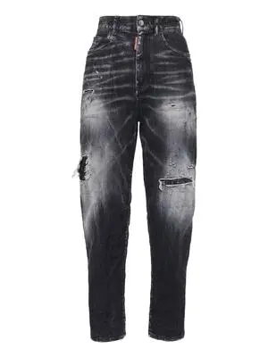Dsquared2 Distressed Straight-leg Jeans - Black