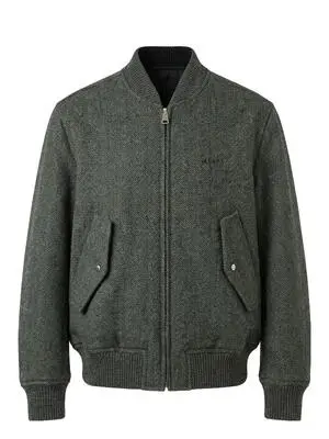Gucci Herringbone Mouline Bomber Jacket - Black