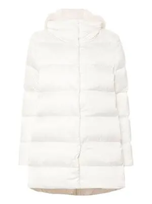 Herno Hooded Quilted Down Coat - White