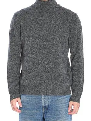ROBERTO COLLINA Mouline Turtleneck Knitwear - Gray