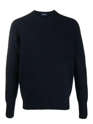 DRUMOHR Crew Neck Long Sleeve Sweater - Black