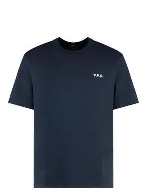 A.p.c. Flocked Logo Crewneck T-shirt - Black