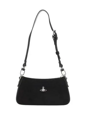 VIVIENNE WESTWOOD Tasha Orb Plaque Shoulder Bag - Black