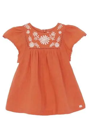TARTINE ET CHOCOLAT Embroidered Dress - Orange
