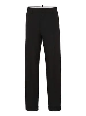 Dsquared2 Mid-rise Straight-leg Tailored Trousers - Black
