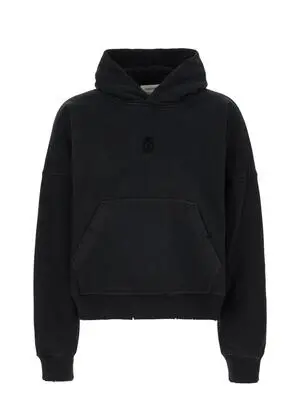 Alexander McQueen Skull Detailed Distressed Hoodie - Black
