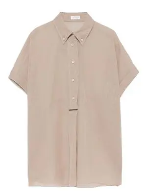 Brunello Cucinelli Cotton Shirt Nude