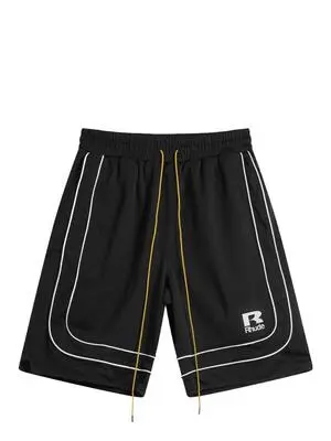 Rhude Logo Printed Drawstring Shorts - Black