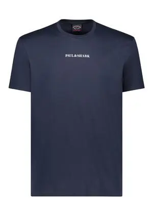 PAUL  SHARK Logo Pattern T-shirt - Black