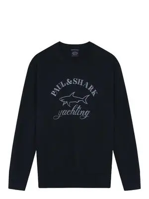 PAUL  SHARK Paul & Shark Crewneck Sweater With Logo Detail - Black