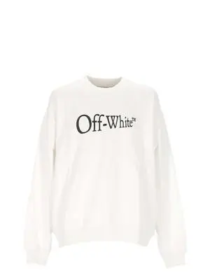 Off-White Logo Printed Crewneck Sweatshirt - White
