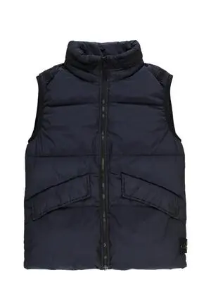 Stone Island Padded Gilet With Compass Motif - Blue