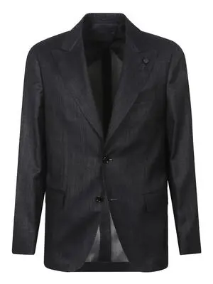 LARDINI Single-breasted Tailored Blazer - Black