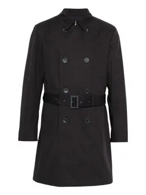 Herno Double-breasted Belted Coat - Black