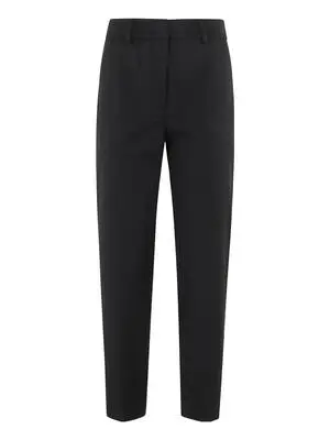 Seventy Four-pocket Straight-leg Casual Pants - Black