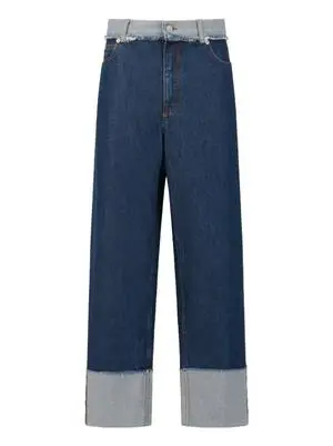 Marni Marni Wide-Leg Denim Jeans With Inside-Out Detailing Blue