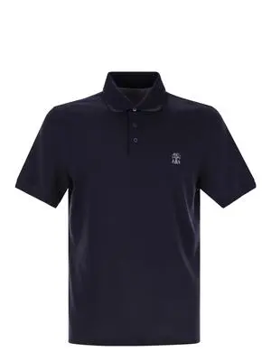 BRUNELLO CUCINELLI Brunello Cucinelli Logo Detailed Short-Sleeved Polo Shirt
