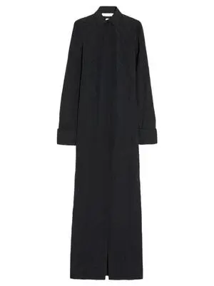 Max Mara Button Detailed Long-sleeved Dress - Black