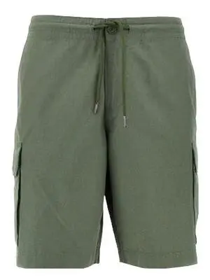 Emporio Armani Cargo Shorts With Drawstring Waist - Green