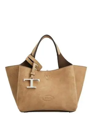TOD'S Tod's Logo Embossed Tote Bag Brown