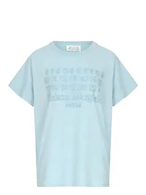 MAISON MARGIELA Logo Print Crewneck T-shirt - Blue