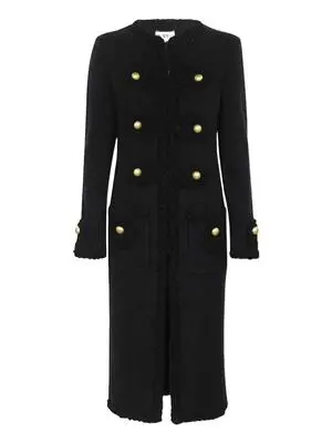 Moschino Double Breasted Coat - Black