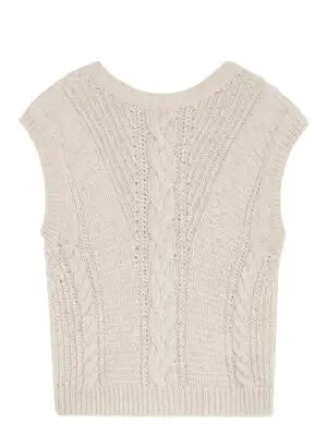Max Mara Crewneck Knitted Vest - Beige