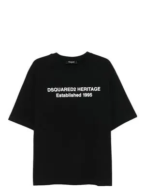Dsquared2 Dsquared2 Logo Printed Crewneck T-Shirt Black