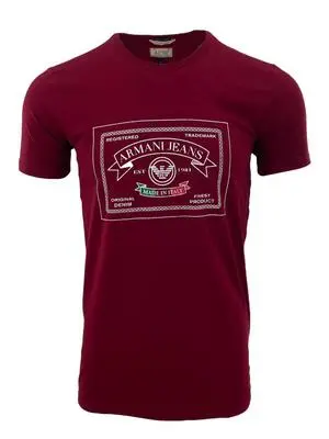 Emporio Armani Item O-neck Short-sleeved T-shirt - Red