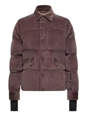 Moncler Elgon Corduroy Down Ski Jacket - Brown