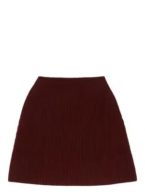 JIL SANDER Jil Sander Ribbed Knit Mini Skirt Brown