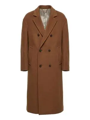 Gucci Double-breasted Long-sleeved Coat - Brown