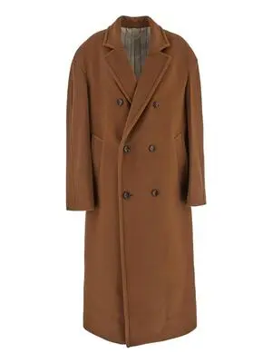 Gucci Double-breasted Long-sleeved Coat - Brown