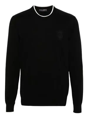 DOLCE & GABBANA Dolce & Gabbana Crewneck Jumper With Logo Patch