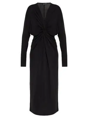 ANINE BING Mathilde Long-sleeve Midi Dress - Black