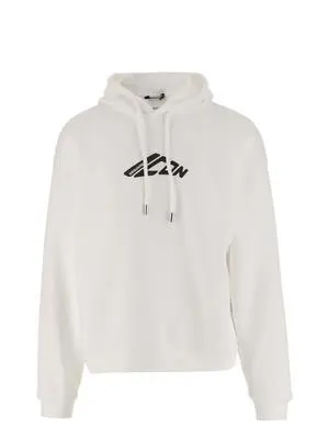 Dsquared2 Dsquared2 Logo Printed Drawstring Hoodie White
