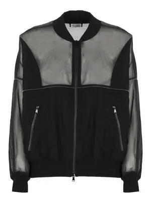 Brunello Cucinelli Zip-up Bomber Jacket - Black