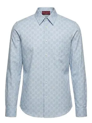 GUCCI Gucci Striped GG Jacquard Shirt