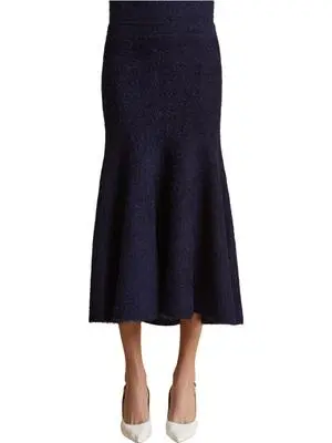 Khaite Long Knitted Skirt - Black