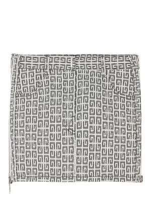 Givenchy 4g Jacquard Mini Skirt - Brown
