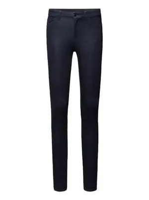Emporio Armani High-waisted Slim-cut Trousers - Black