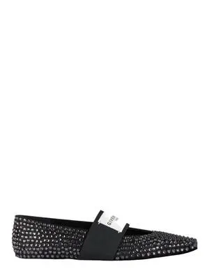 Givenchy Sliced Square Ballet Flats With Strap Detail - Black