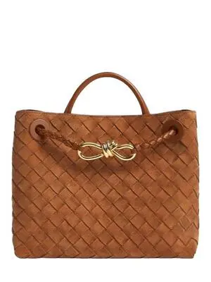 Bottega Veneta Andiamo Small Top Handle Bag - Amber