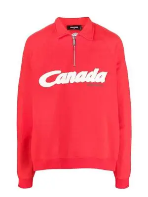 Dsquared2 Logo-print Cotton Sweatshirt - Red
