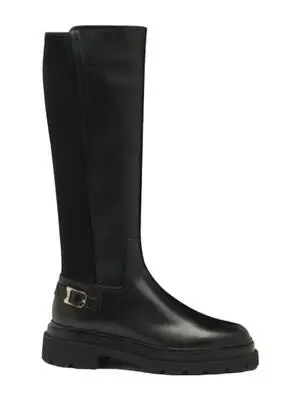 Santoni Panelled Knee-high Boots - Black